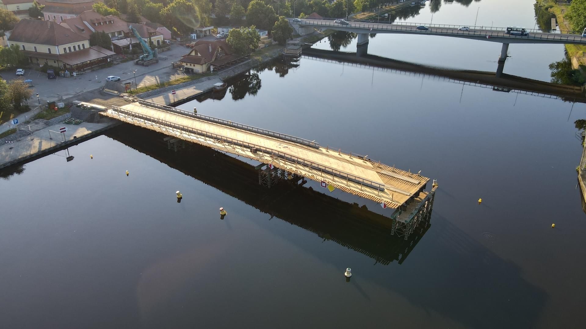 V Týně nad Vltavou už funguje mostní provizorium | VINCI Construction CS